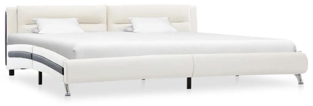 286844 vidaXL Rám postele bílý umělá kůže 140 x 200 cm