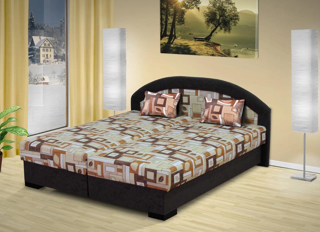 Manželská postel s úložným prostorem Lenka 170x200 cm Barva: hnědá/Mega 002 hnědá