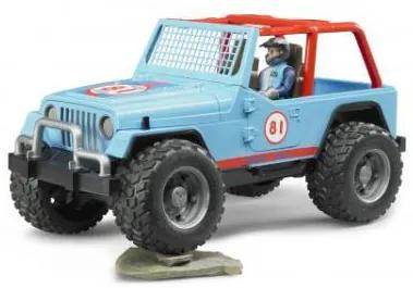 Bruder 02541 Cross Country Jeep Wrangler Unlimited modrý + závodník