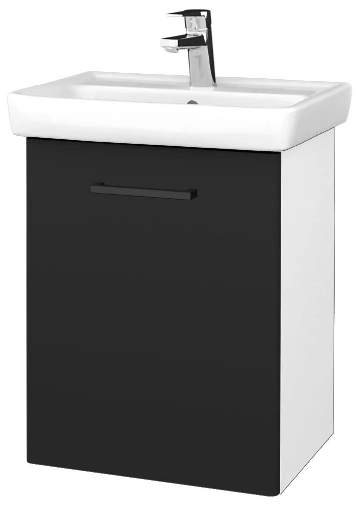 Dřevojas Koupelnová skříň DOOR SZD 50 Varianta: M01 Bílá mat / Úchytka T01 / M01 Bílá mat / Levé
