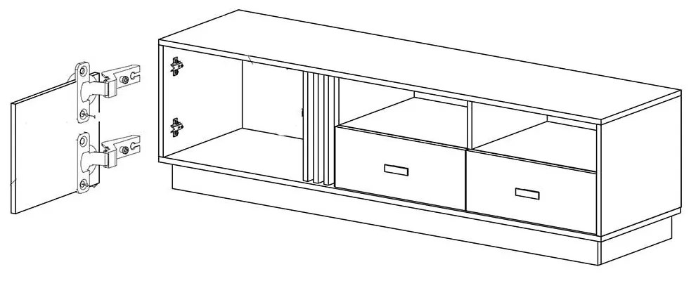 ALLMO | TV stolek AL06 | 155 cm | dub estana/antracit