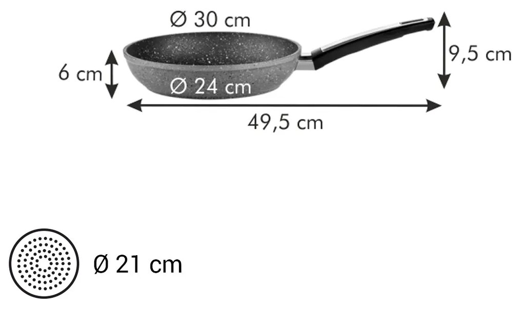TESCOMA Pánev i-PREMIUM Stone ø 30 cm