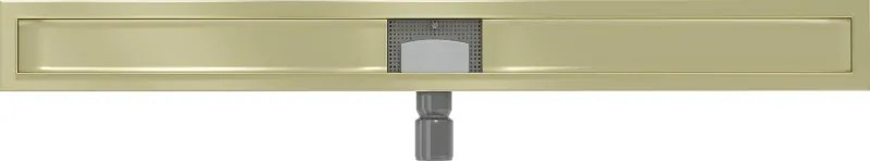 Mexen Flat těleso pro liniový odtok 100 cm, zlatý kartáčovaný - 1A15100
