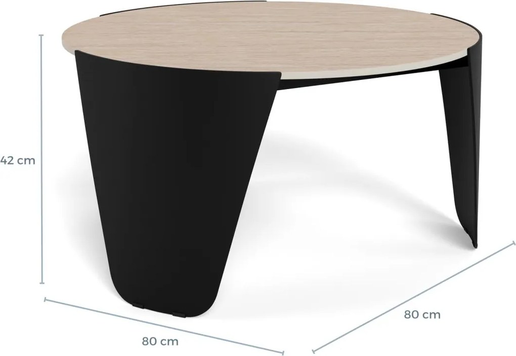 ACTONA Konferenční stolek ALTEA béžový ⌀80 cm