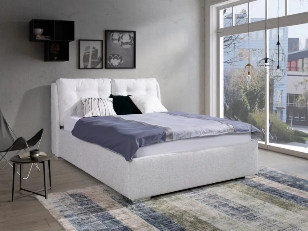 Elegantní čalouněná postel IBIZA 200x200 cm Monolith 1