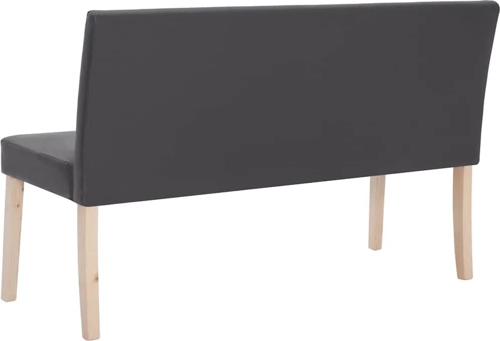 Lavice 139,5 cm šedá umělá kůže 281332
