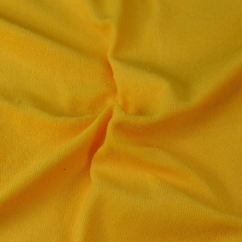 BROTEX Froté prostěradlo sytě žluté Rozměr: 80 x 200 cm