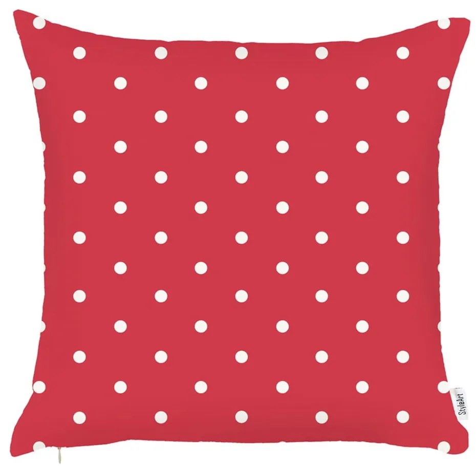 Červený povlak na polštář Mike & Co. NEW YORK Dots, 43 x 43 cm