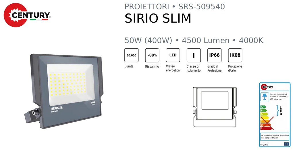 LED reflektor 50W Century SRS-509540