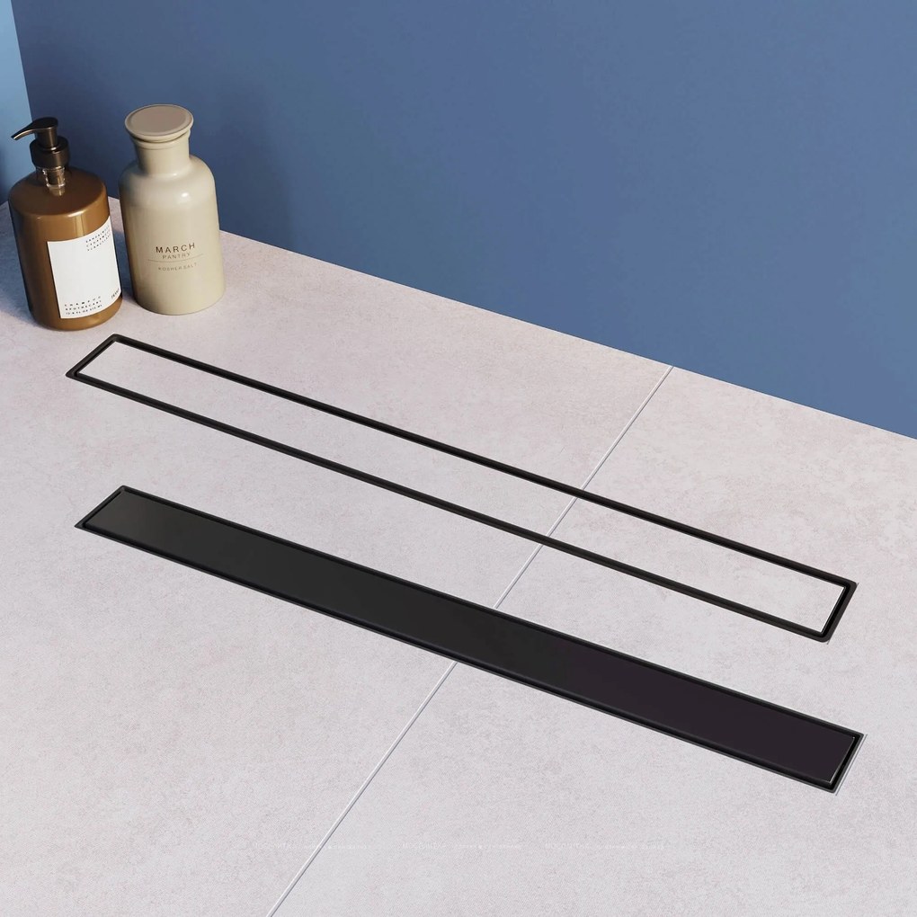 Rea NEOX Superflow, odtokový sprchový žlab 60 cm, černá matná, REA-G7805