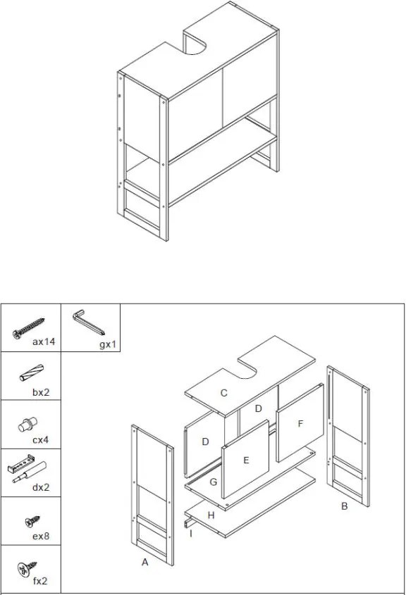 Skříňka pod umyvadlo Lab'n Modul, bambus