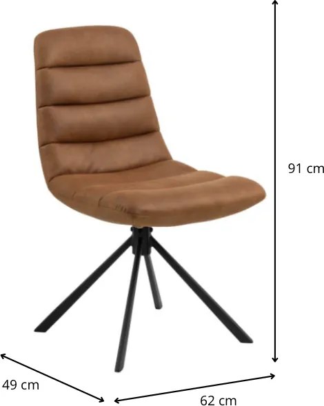 Designová jídelní židle Milford hnědá