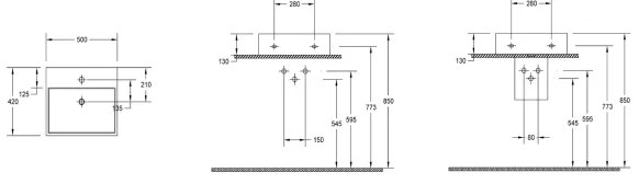 Isvea - Umyvadlo na desku PURITY 50x42 cm keramika/bílá