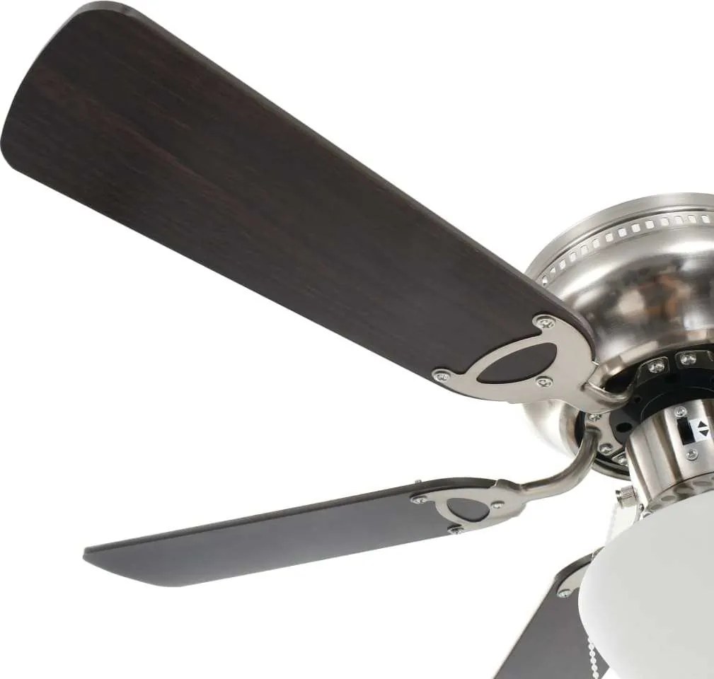vidaXL Ozdobný stropní ventilátor se světlem 128 cm [50538] Barva: světle hnědá
