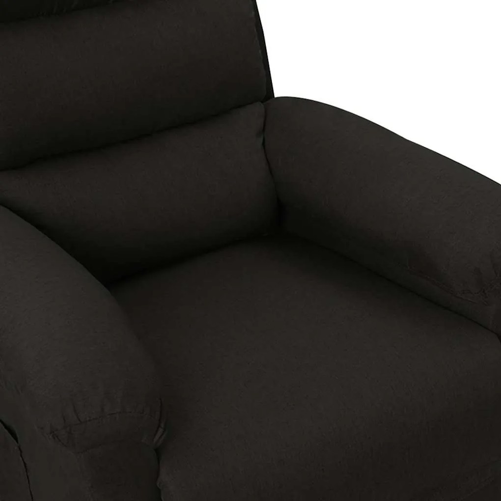 Elektrické masážní křeslo černé textil 3098977