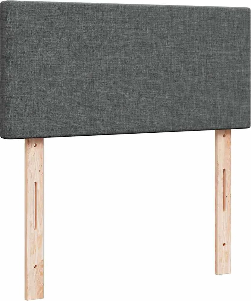 Box spring postel s matrací tmavě šedá 90x200 cm textil 3287333