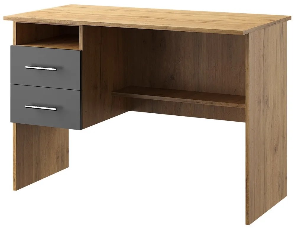 Pracovní stůl OFFICE KIT 2 levý dub apalačský/šedá