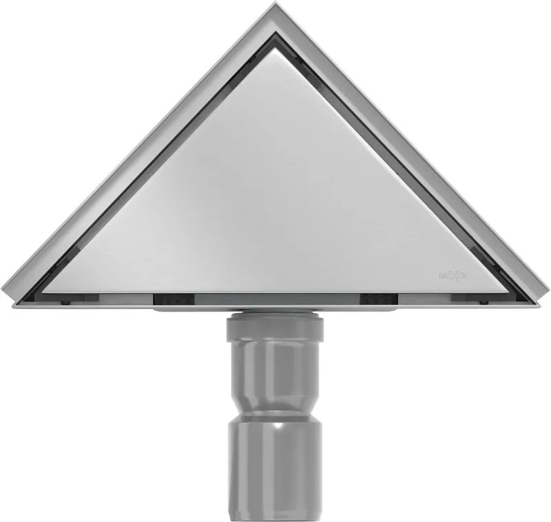 Mexen Flat-T M13 podlahový vpust trojúhelníkový 20 x 20 cm, inox - 1010320
