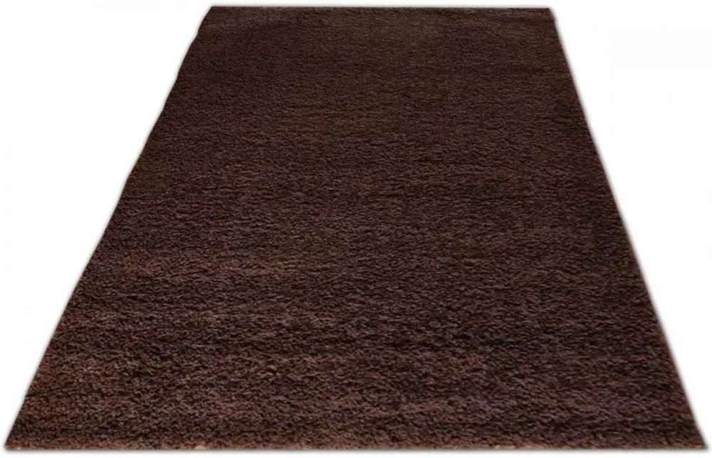 *Kusový koberec Shaggy vlas 50 mm hnědý, Velikosti 120x170cm