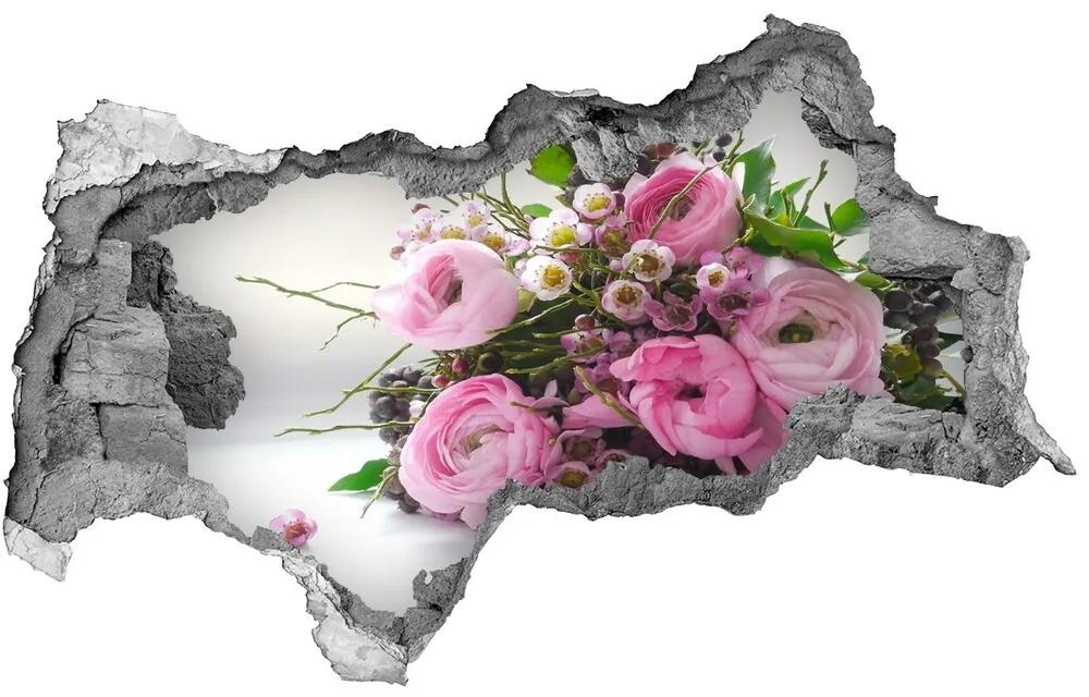 Wallmuralia Samolepící díra nálepka Kytice růží 95x73 cm