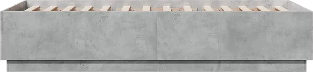 Rám postele betonově šedý 100 x 200 cm kompozitní dřevo 3209719