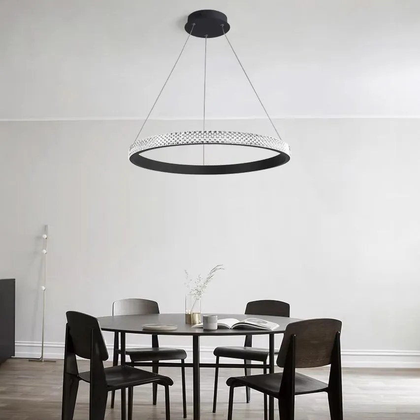 Toolight Toolight, LED stropní svítidlo, 4000K, 24W, APP1512-CP, černá, OSW-05473