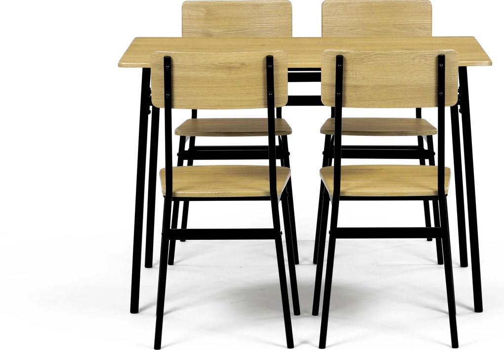 Autronic Jídelní set s 4 židlemi AUT-O2155 Odstín: Staré dřevo 2