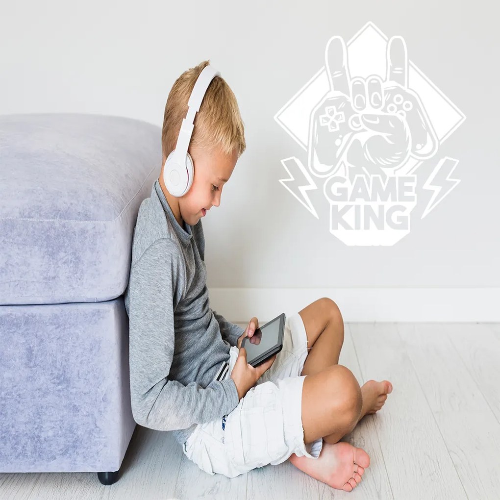 Živá Zeď Samolepka na zeď Game King Barva: černá