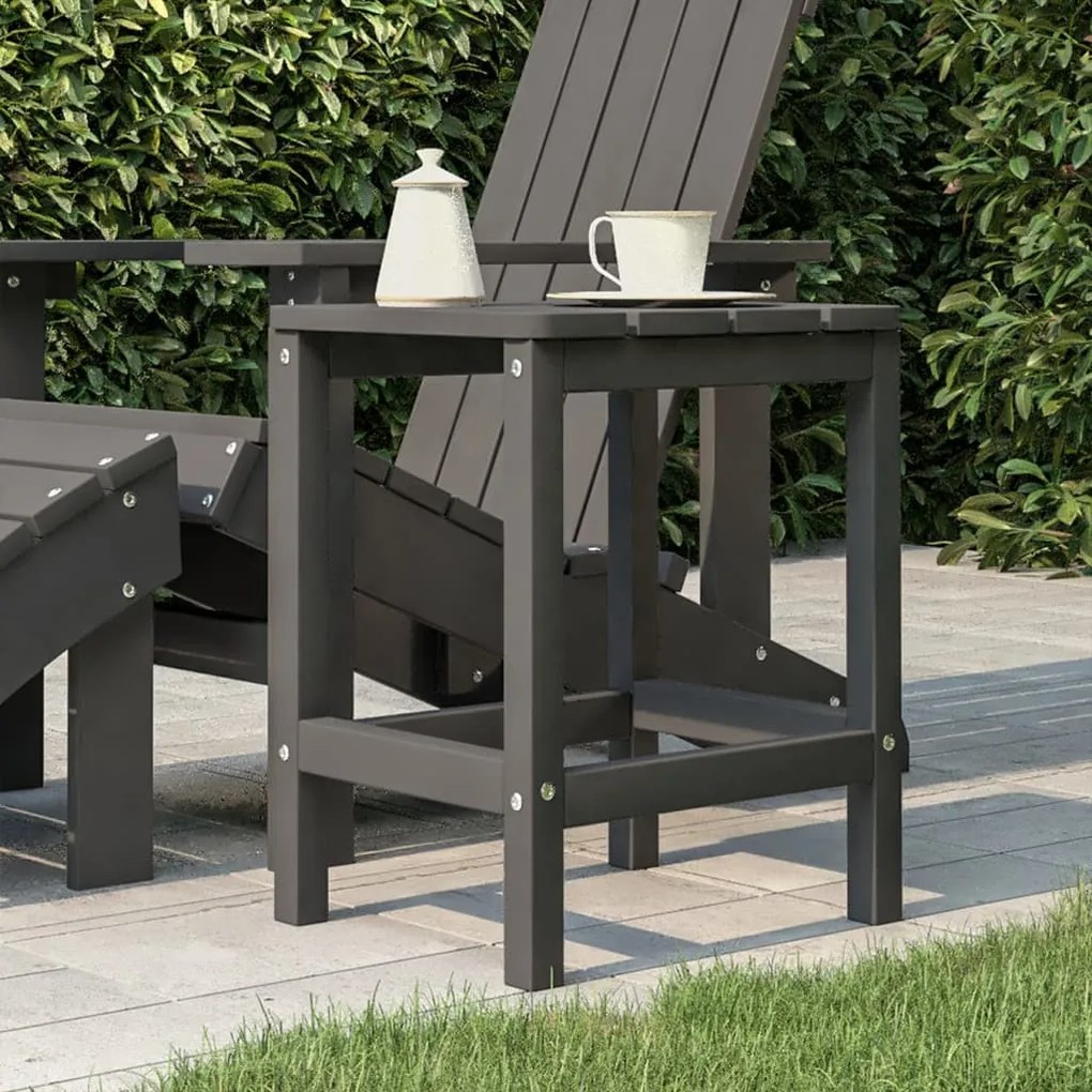 vidaXL Zahradní stolek Adirondack antracitový 38 x 38 x 46 cm HDPE