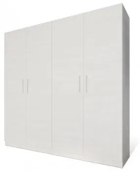 Šatní skříň Paluda - 205x204x52 cm (bílá)
