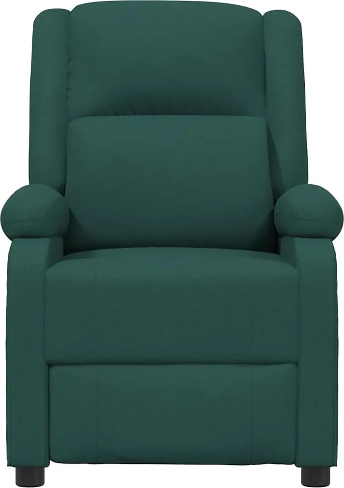 Elektrické polohovací křeslo tmavě zelené textil 3098358