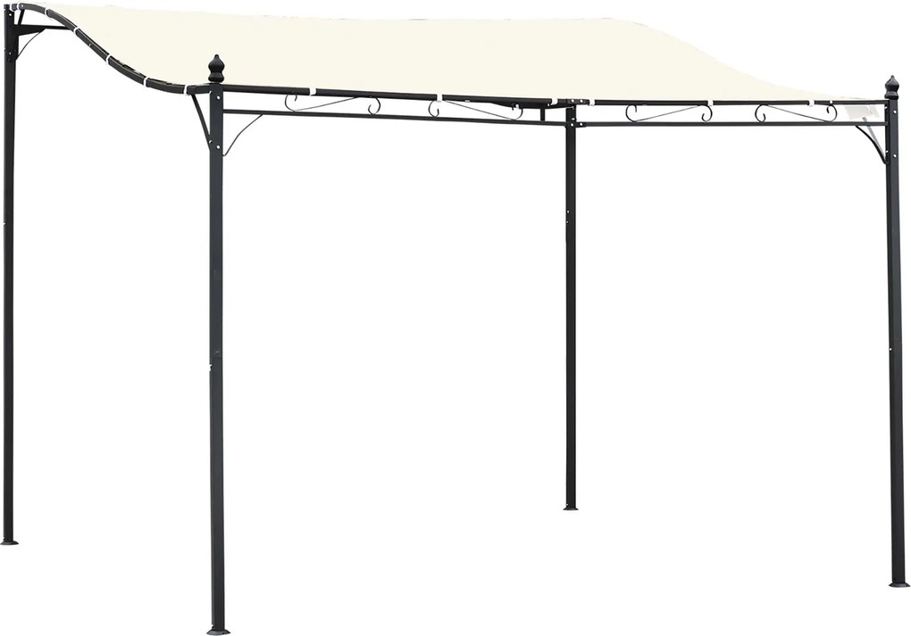 Zahradní pergola tent Outsunny s kovovým pláštěm 297x297cm | Aosom