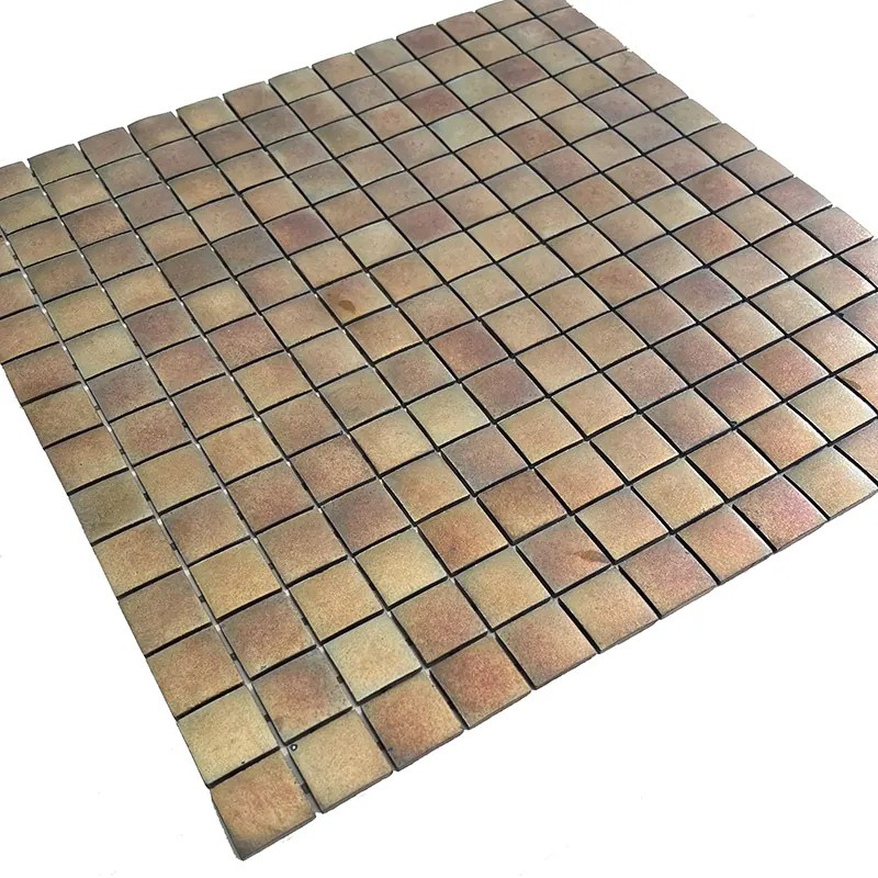 Hisbalit Skleněná mozaika zlatá Mozaika 713 2,5x2,5 (33,3x33,3) cm - 25713MH