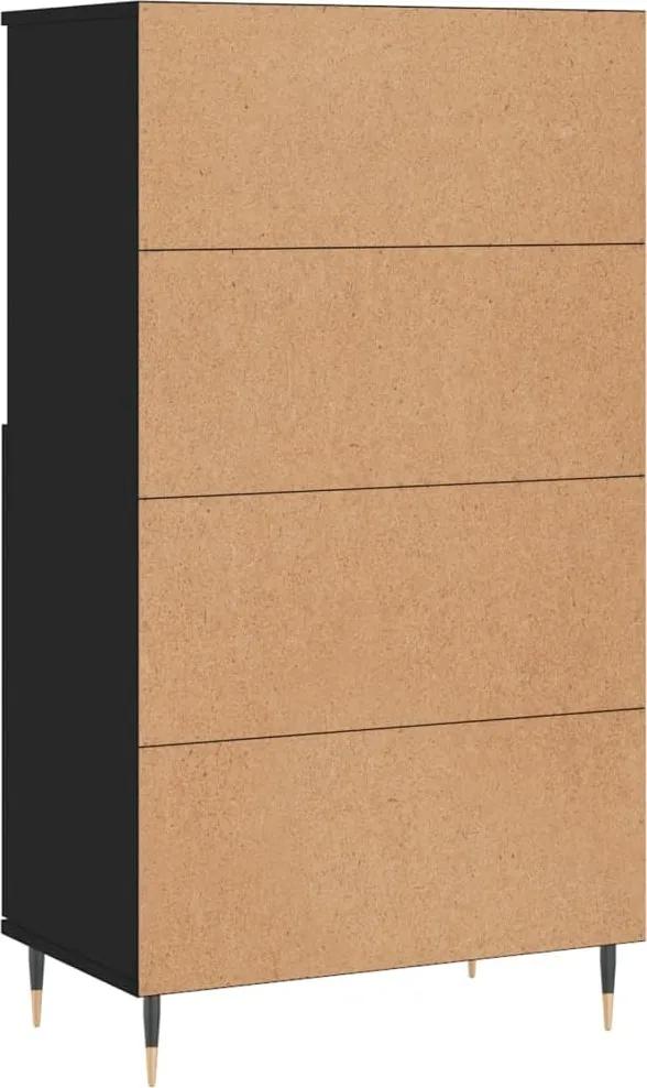 vidaXL Skříň highboard 60 x 36 x 110 cm kompozitní dřevo [831477] Barva: bílá s vysokým leskem