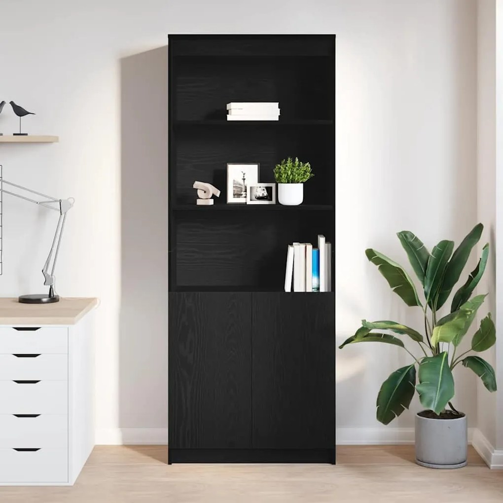 Vysoká deska Černý dub 70x35x180 cm kompozitní dřevo 3328472