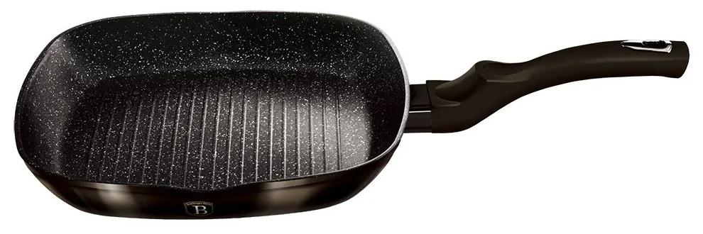 BERLINGERHAUS Pánev grilovací s poklicí 28 cm Shiny Black Collection BH-6612