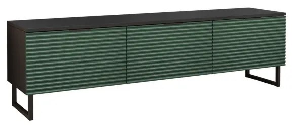 TV stolek/skříňka Kotoni 150, Barva: Černý grafit/Zelená