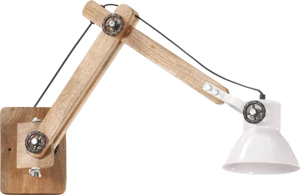 Nástěnná lampa industriální styl bílá kulatá E27 320578