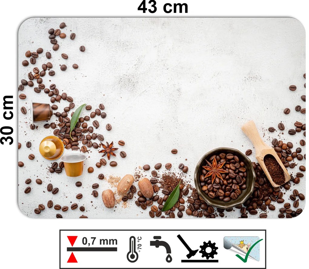 PokojovaDekorace.cz, Prostírání - 451, Kávová zrna, 43x30cm