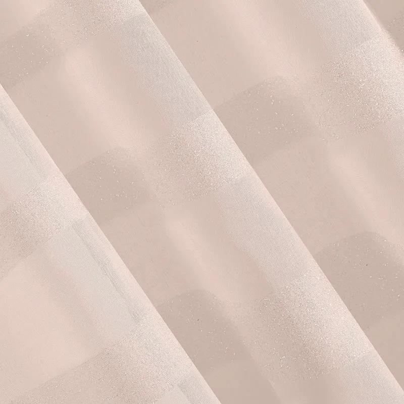 Růžová záclona na kroužcích Efile 140x250 cm