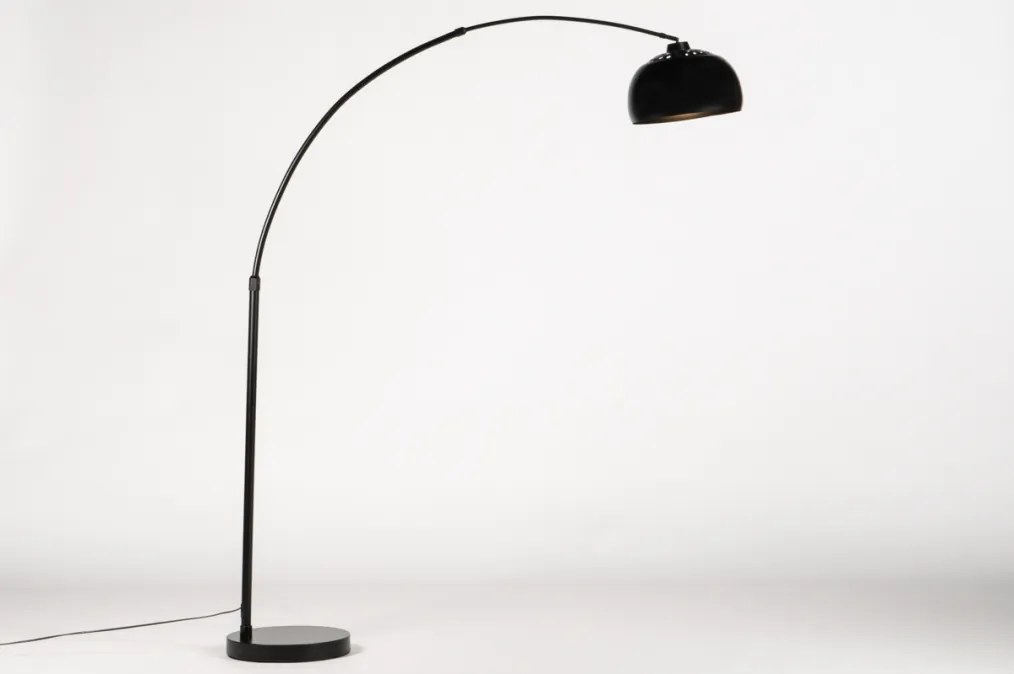 Stojací oblouková lampa Cannes Nero