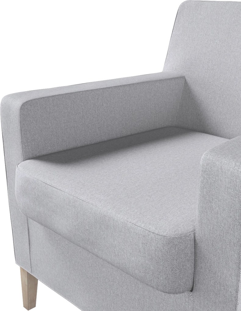 Potah na křeslo IKEA Karlstad barva šedá látka pletený vzor