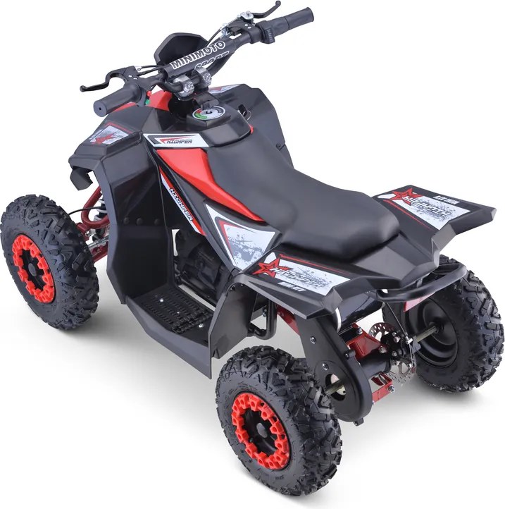 Ramiz Čtyřkolka na baterie E-STAR červená 35 km/h + motor 1000W + nafukovací kola + nastavení sedadla
