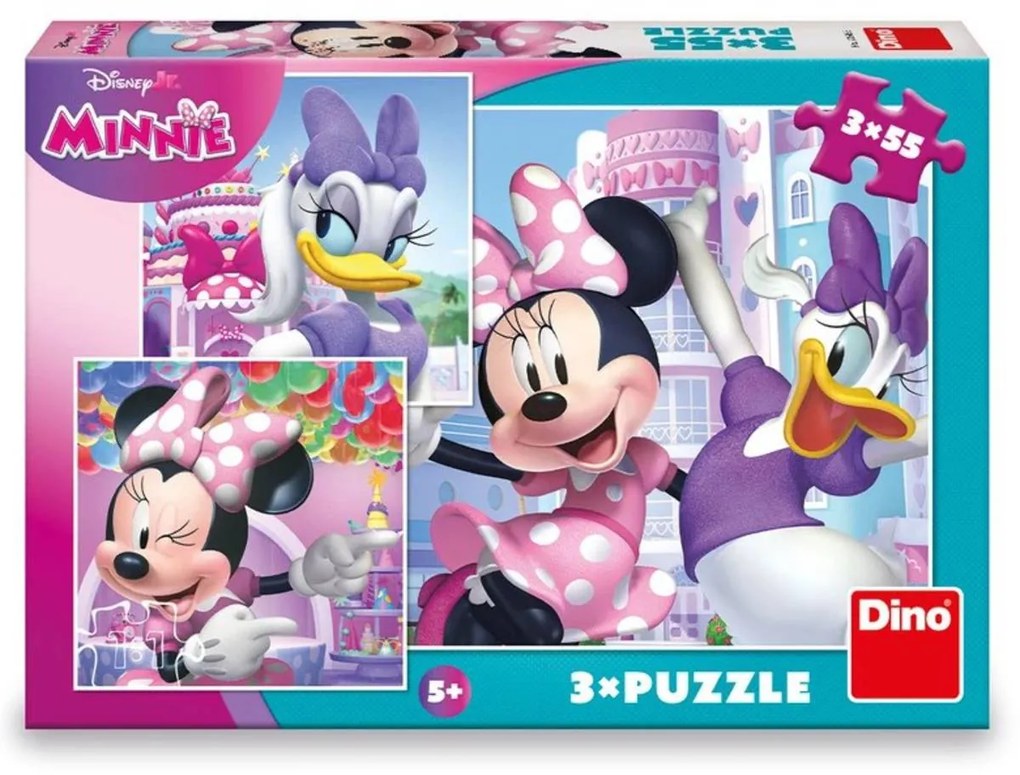 DINO Puzzle 3x55 Minnie a Daisy dn335455