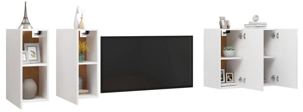 vidaXL TV skříňky 4 ks bílé 30,5 x 30 x 60 cm kompozitní dřevo