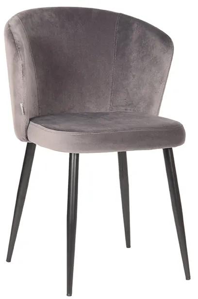 LABEL51 Jídelní židle Wave - šedý samet