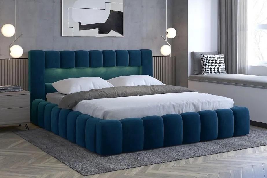 ELT, EGON 180x200 elegantní čalouněná postel s kovovým roštem