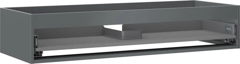 Mexen Box-A, závěsná skříňka 120 cm, 1 zásuvka, grafitová matná, 91AX0-1200-235-1-66