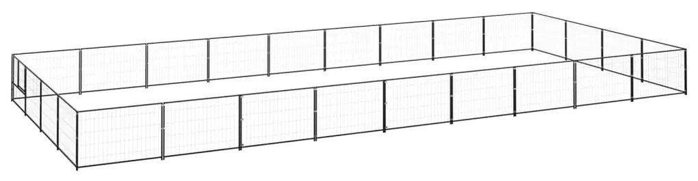Psí kotec černý 36 m² ocel