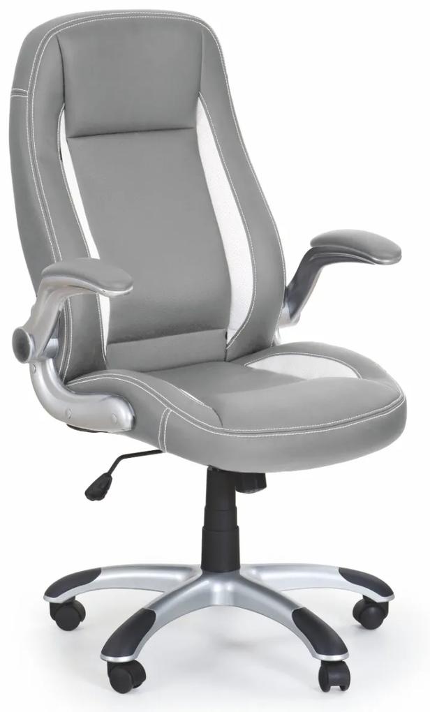 Kancelářská židle s područkami Profilovaná Eko kůže Šedá TINO